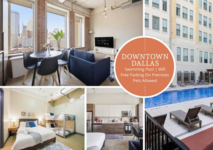Stylish Downtown Stay | Pool, Gym, Valet Parking - Dallas, TX