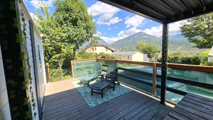 Mobil-home 6 Pers. Grande Terrasse Lac & Montagnes - Savines-le-Lac
