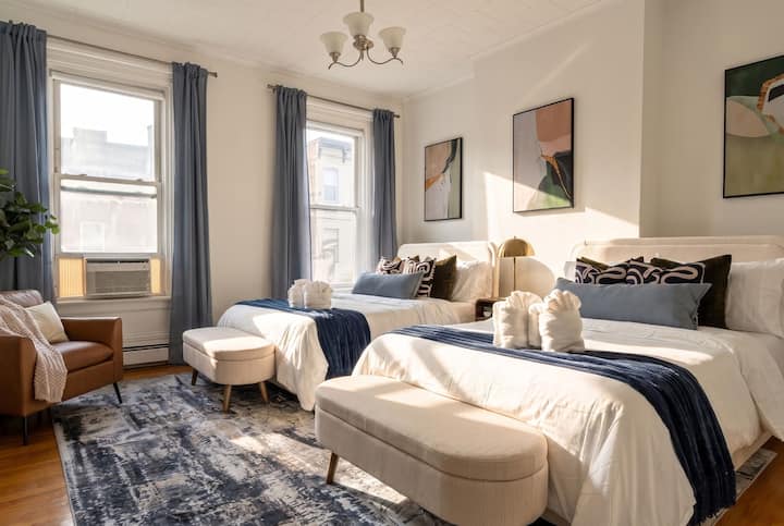 Stylish 2br In Prime Hoboken | Nyc & Path 10 Min - Hoboken, NJ