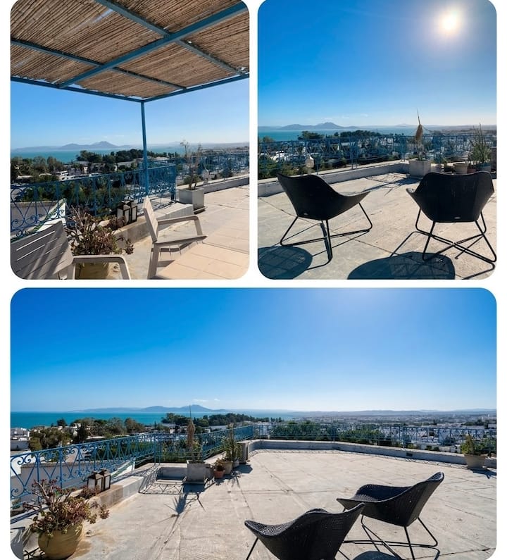 Ecrin De Sérénité Vue Mer Au Cœur Du Sidibousaid - Sidi Bou Said