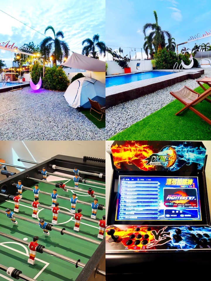 Melaka Klebang-12pax/4br/pool/bbq/karaoke/game - マラッカ