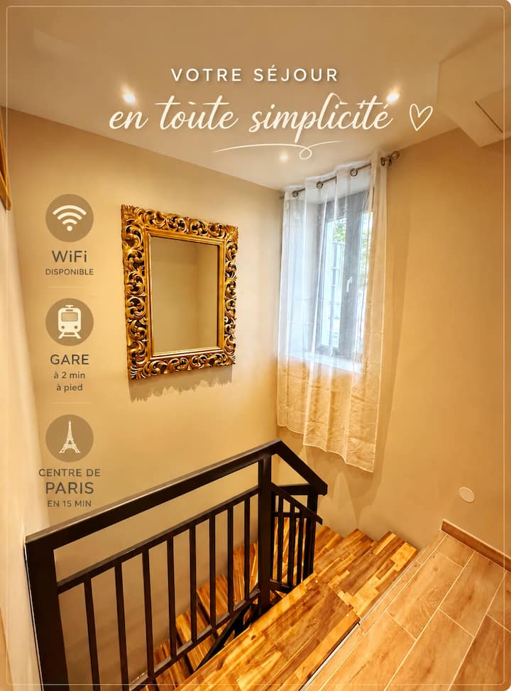 N°2 Duplex, 15 Min Centre De Paris, 1 Minute Train - Saint-Maur-des-Fossés