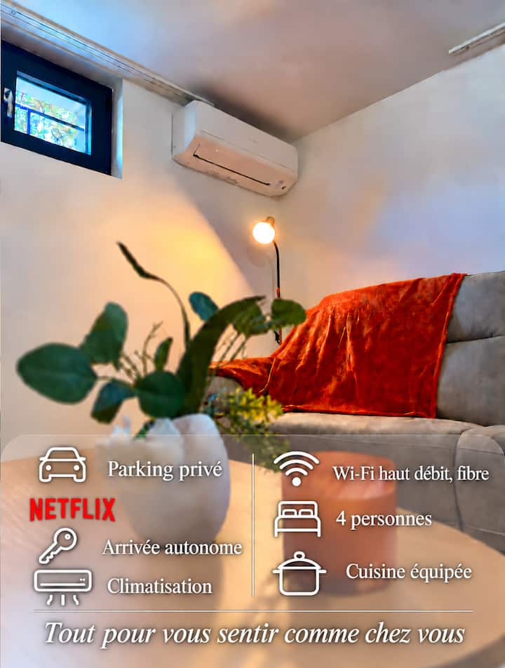 Grand Souplex T3, 65 M² Frontière. Parking Gratuit - Gaillard