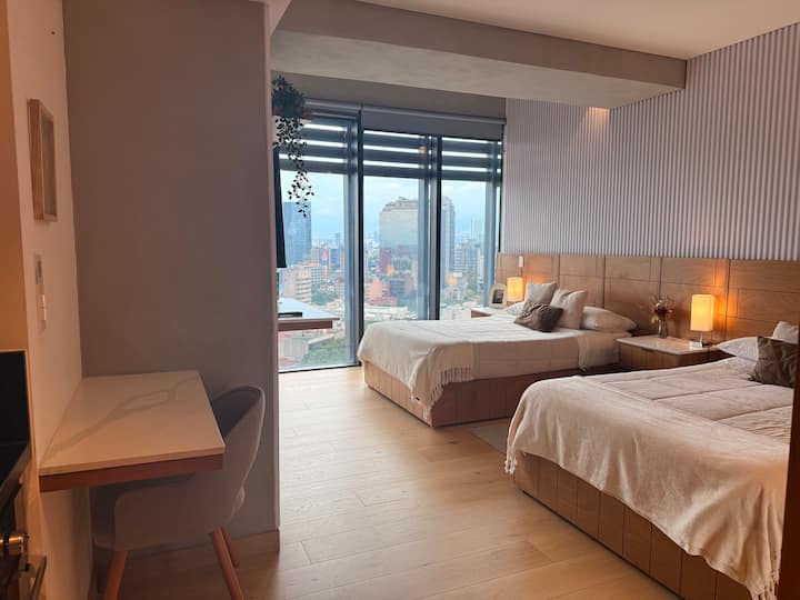 Estay | Reforma Twin Studio - Mexico City International Airport (MEX)