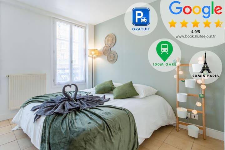Pro/tourisme 47m² 1-4pers Gare à 3 Min + Parking - Saint-Cyr-l'École