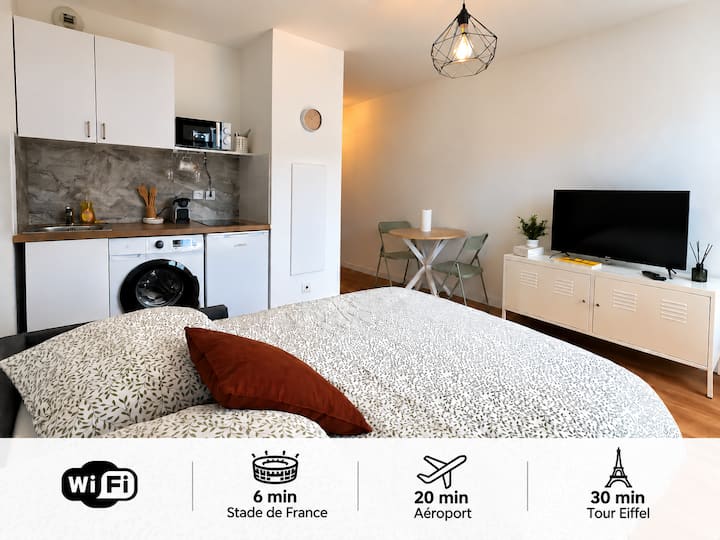Studio Lumineux Proche Paris & Stade De France - Villeneuve-la-Garenne