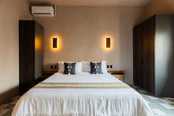 Boutique Loft La Tierra · King Bed + A/c + Rooftop - 푸에블라