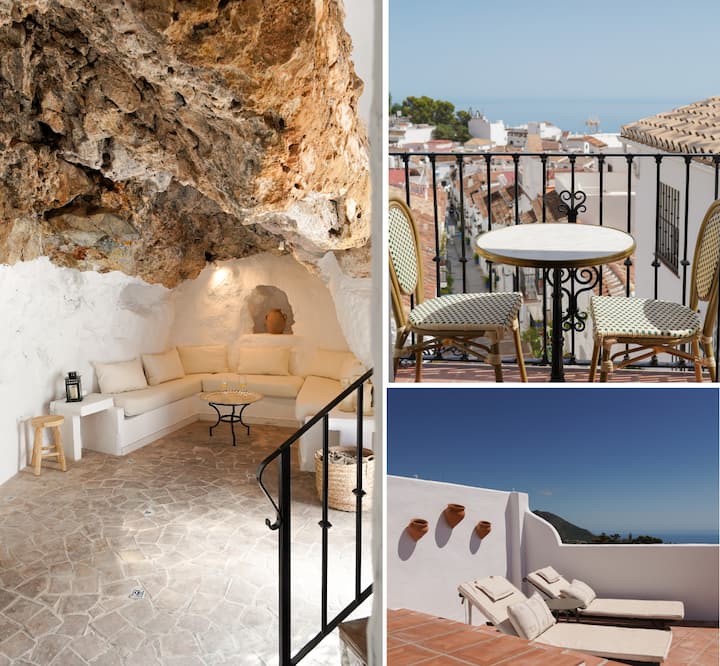Casa La Cueva Con Vistas Al Mar Y Terraza - Mijas - Mijas