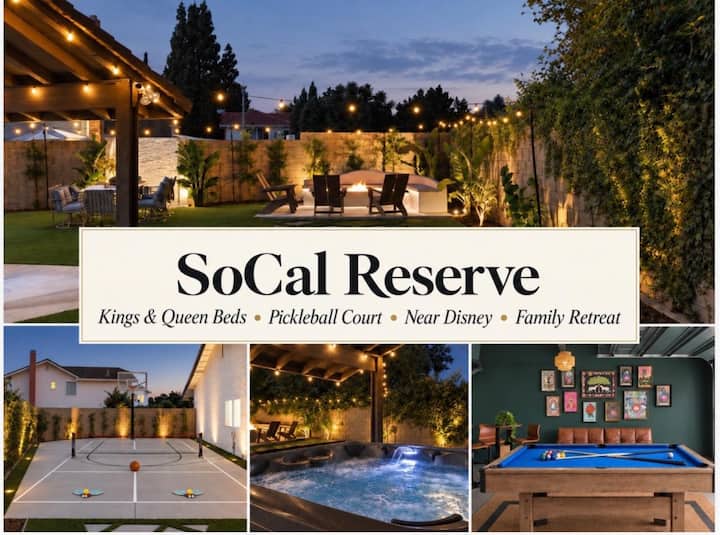 Socal Reserve | Hot Tub  Pickleball  Disney - Placentia, CA
