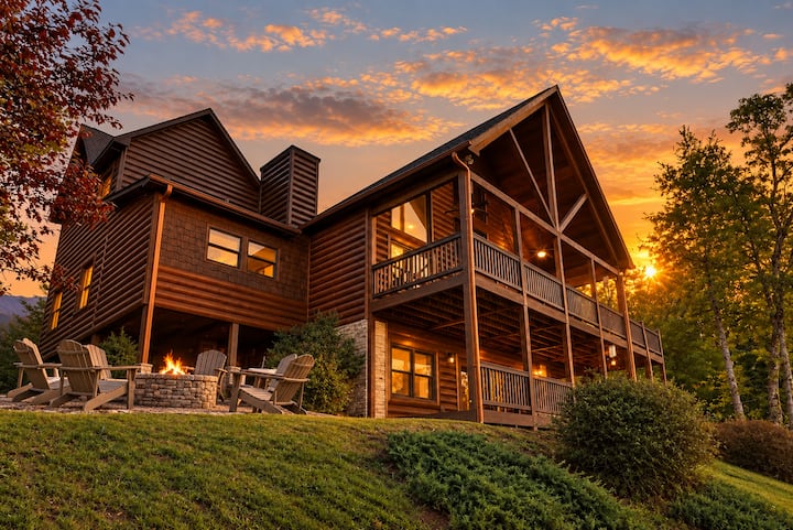 *Views* Outdoorliving, Hottub, Firepit, Gameroom - Ellijay, GA