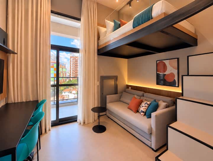 Loft P/4 | Piscina, Ar, Metrô Brooklin E Consulado - São Paulo
