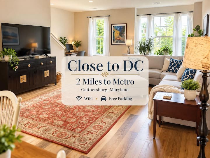 Modern Maryland Townhouse | 2 Miles To Metro - Gaithersburg, MD