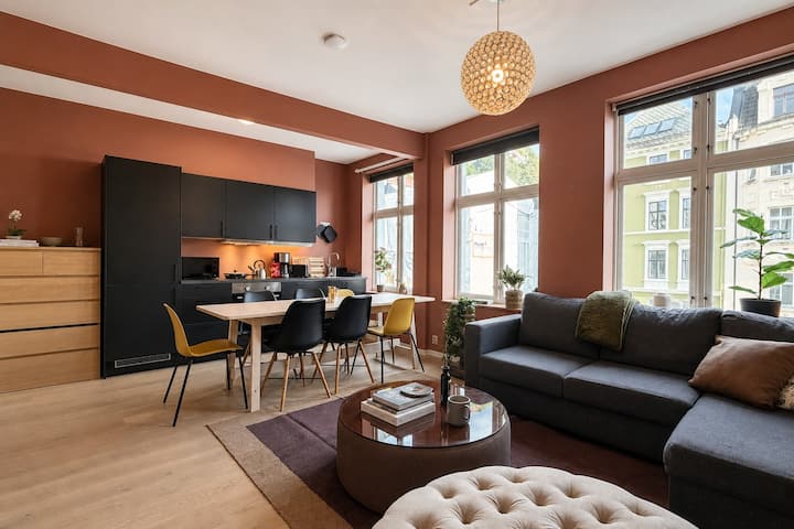 Stylish 3br! Near Bryggen & Fløibanen! King Bed! - Bergen