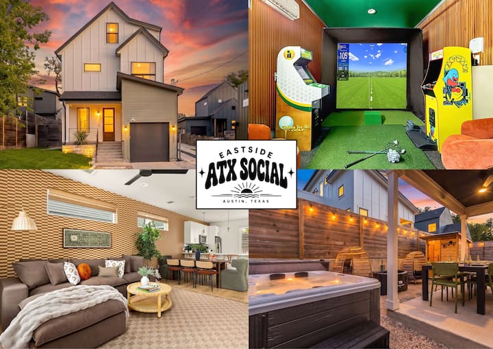 Eastside Atx Social | Golf Sim  Hot Tub  Sauna - Austin, TX