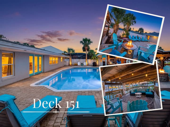 Canal-front | Pool, Boat Dock, Game Room - Flagler Beach, FL