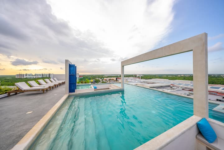 Monarca Cozy 1br, Stunning Rooftop & Pool. - Playa del Carmen