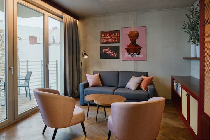 Rubin-suite 3 Zi, 2 Balkone - Berlin