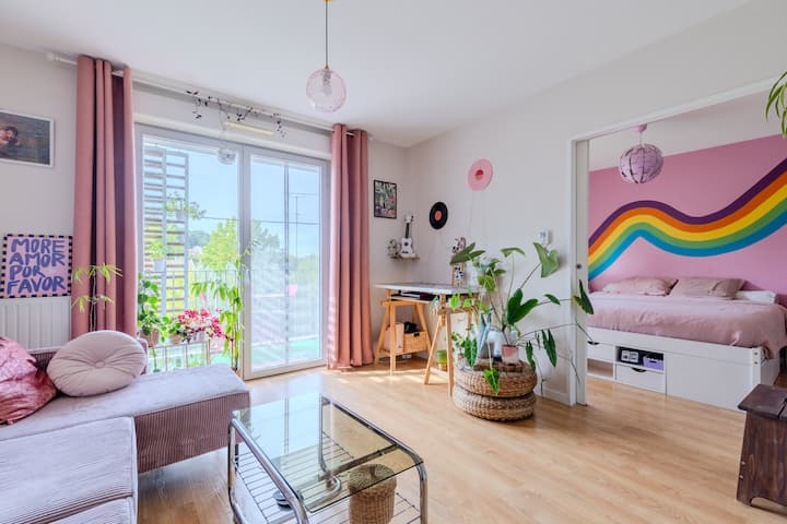 Appartement - Déco Design, Lumière & Balcon Privé - Cenon
