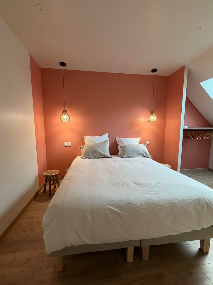 Chambre 3 Double Avec Salle De Bain Brique - Bain-de-Bretagne
