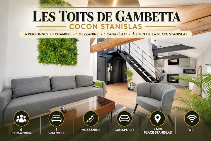 Les Toits De Gambetta Cocon Stanislas 6 Pers - Nancy