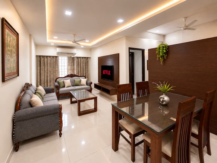 Comfortable Apt Baroda| Family, Leisure & Relaxing - ヴァドーダラー