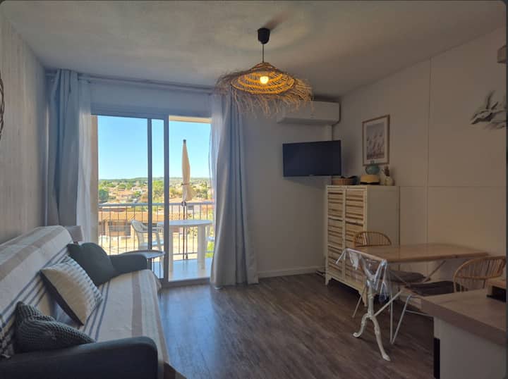 Studio Océan Tout Confort Vue Piscine Parking 2* - Balaruc-les-Bains