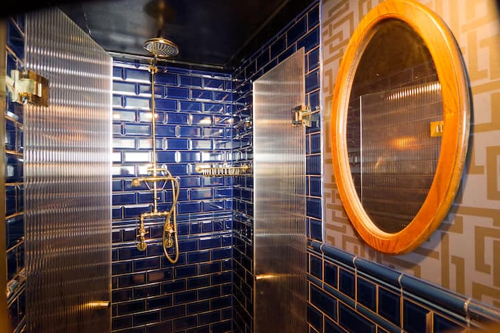 Room 4: Leopard Blue Cabin - Ship Room With Sauna - Amsterdam