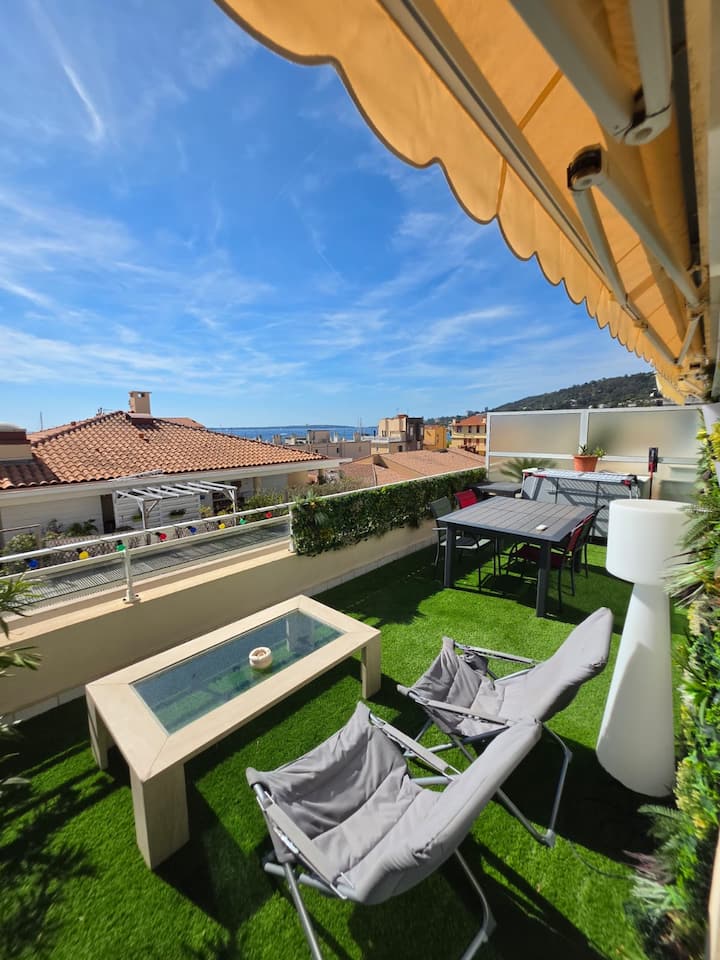 T3 Vue Mer Golf-juan Fully Furnished - Vallauris