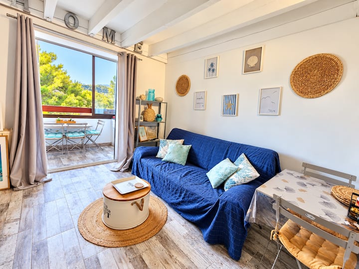 Studio Duplex Plage 700m Parking Privé Clim - Sanary-sur-Mer