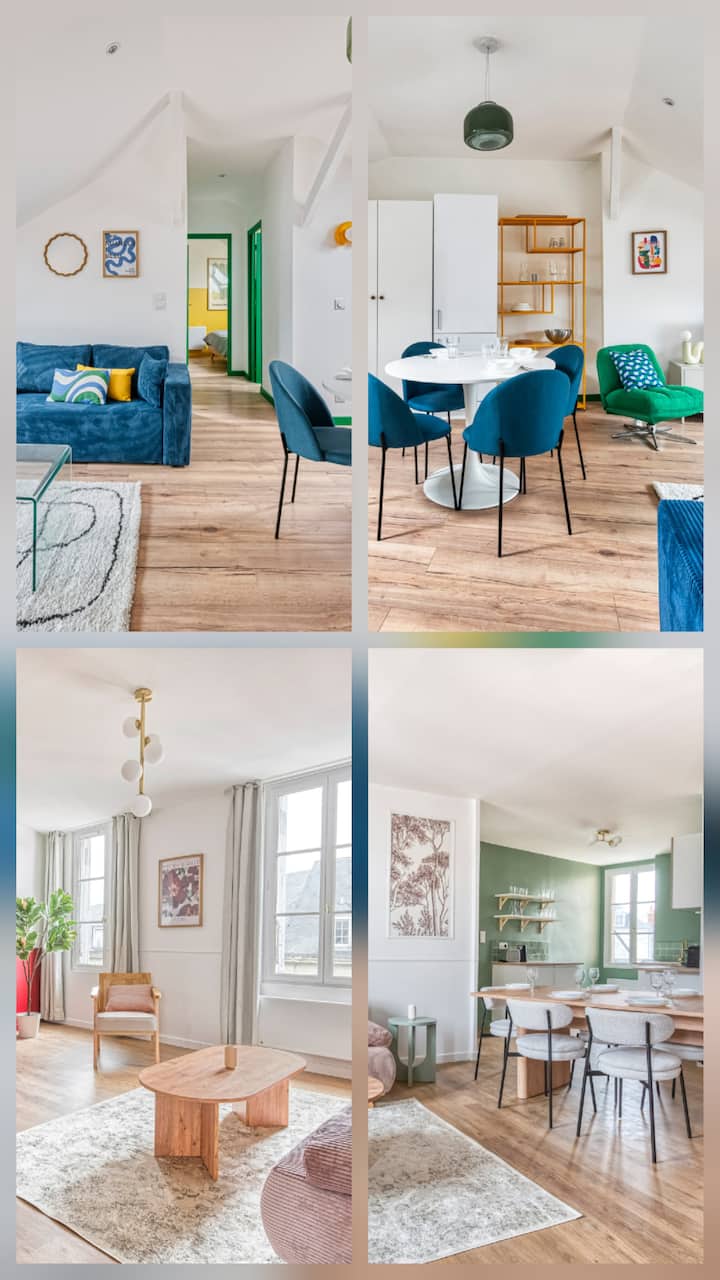 Duo D'appartements, 10pers, Saumur, Vue Château - Saumur