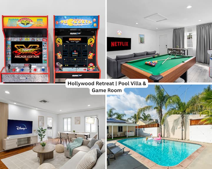 Hollywood Retreat | Pool Villa & Game Room - Burbank, CA