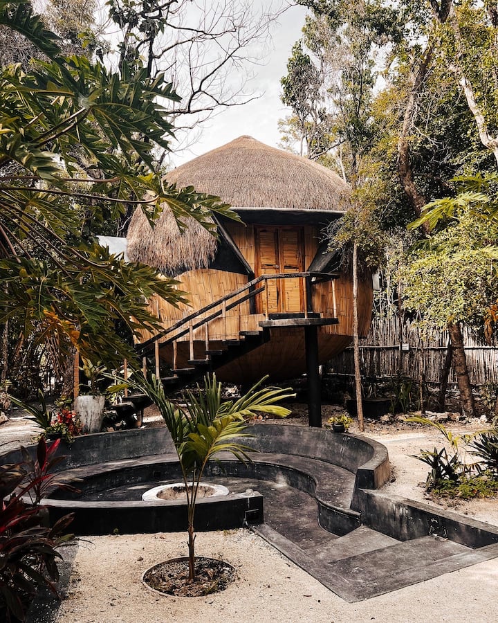 Fire Dome, 2 Pools, Yoga, Shared Kitchen, Firepit - Cancún