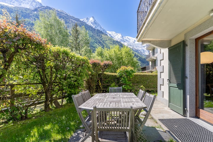 Appartement Vue Montagne Centre-ville Avec Jardin - Les Houches