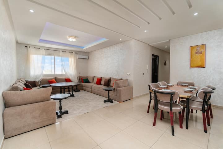 Grand F4 Moderne, Piscine & Parking Privé - Agadir