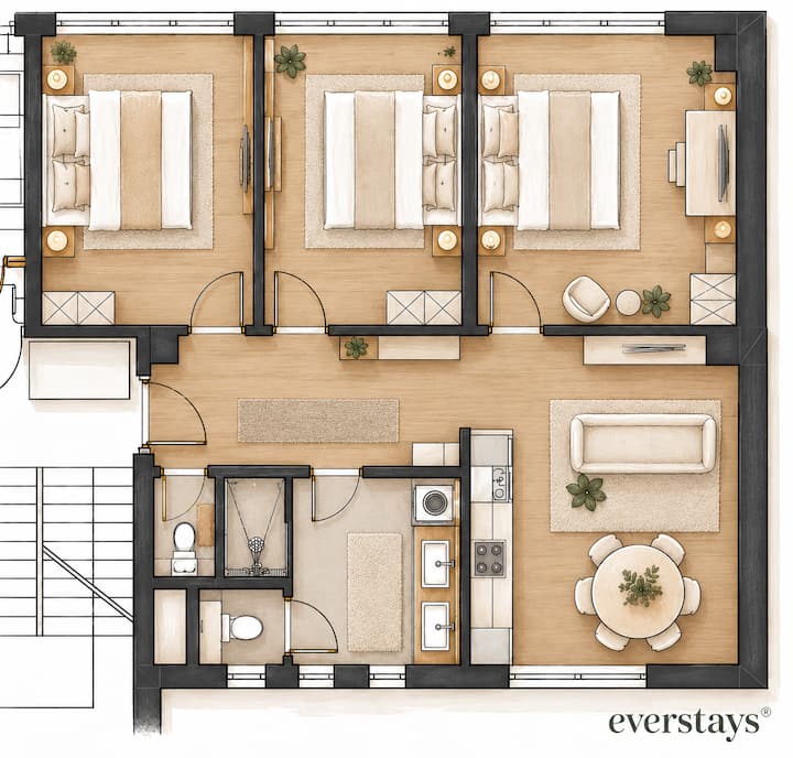Everstays® Naschmarkt Phi | 3br - Vienna