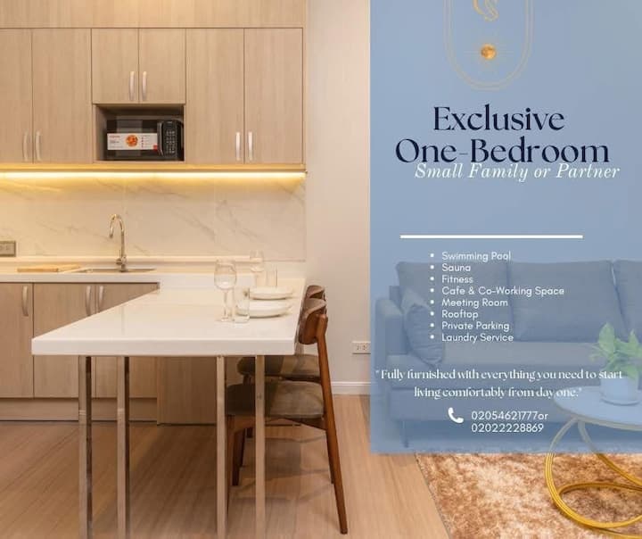 Modern 1-bedroom Suite With Pool & Gym - Vientiane