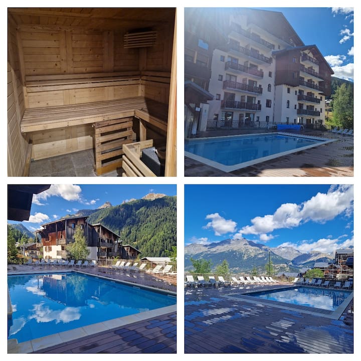 T2 Cabine 4/6 Pers Pied Des Pistes+sauna/piscine - Aussois