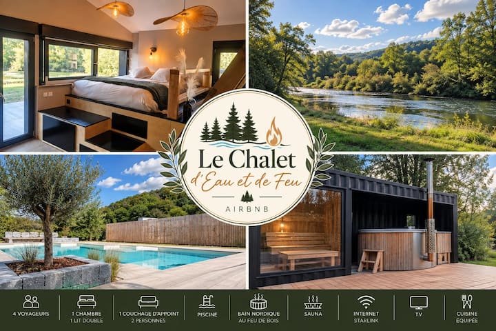 Chalet Deau Et De Feu, Spa, Sauna, Piscine. - Montbéliard