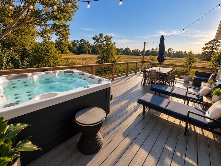Marsh Creek Cottage, Private Hot Tub - Georgetown, SC