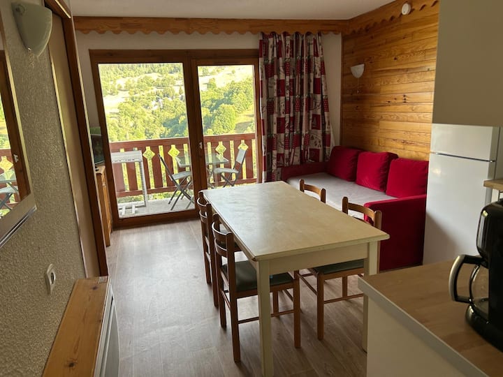 Pied Des Pistes-balcon Et Vue Montagne-5/7 Pers - Saint-François-Longchamp