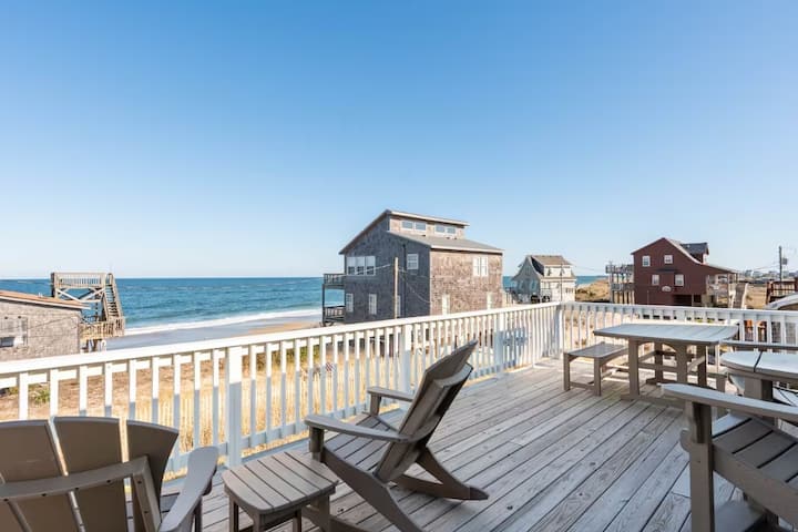Semi-oceanfront Home With Hot Tub Steps To Beach - Rodanthe, NC