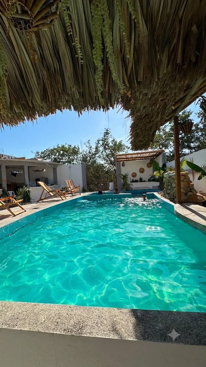 Habitación Acogedora Con Piscina En El Caribe. - San Onofre