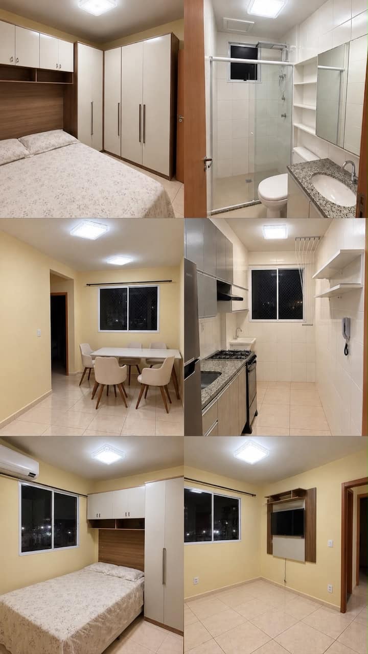 Apartamento Completo - Piscina +2 Quartos+garagem - Serra