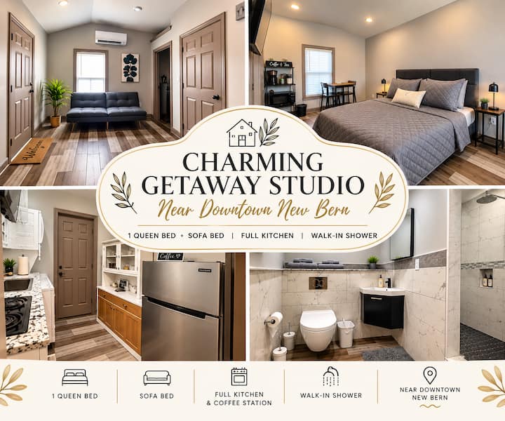 Charming Getaway Studio Near Downtown - New Bern, NC