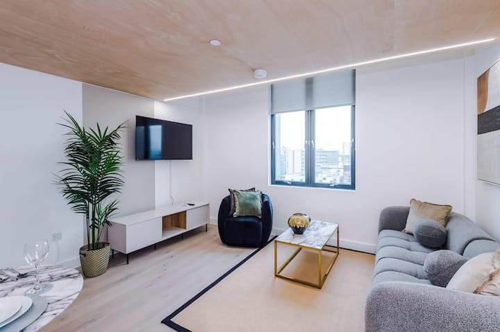 Stylish Manchester Apartment - Fast Wi-fi & City A - Salford