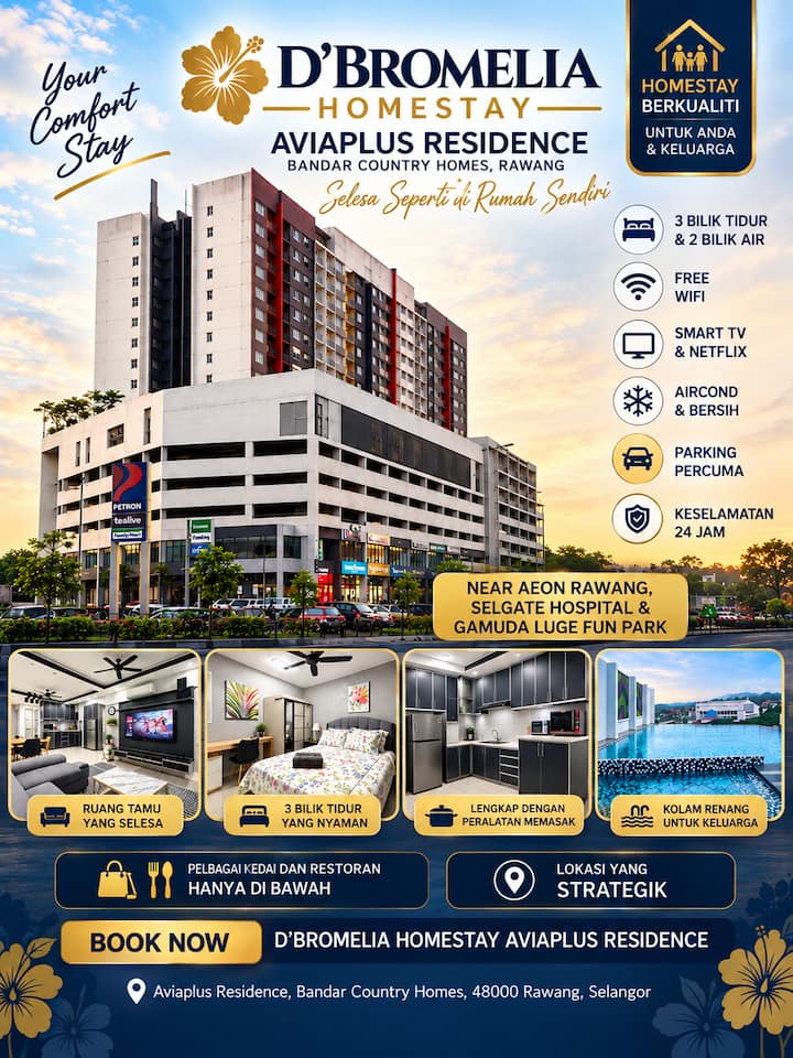 Dbromelia Nice Homestay - Aviaplus Residence - Selangor