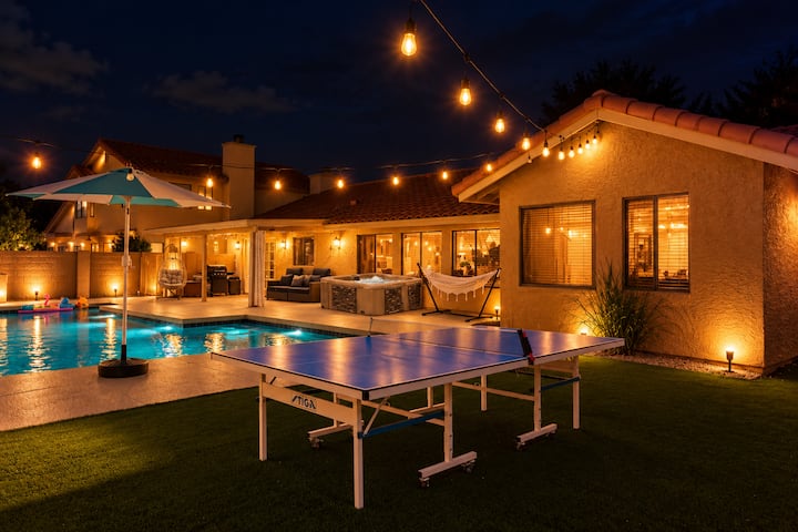 Tempe Oasis | Pool, Hot Tub, Bar & Games - Chandler, AZ