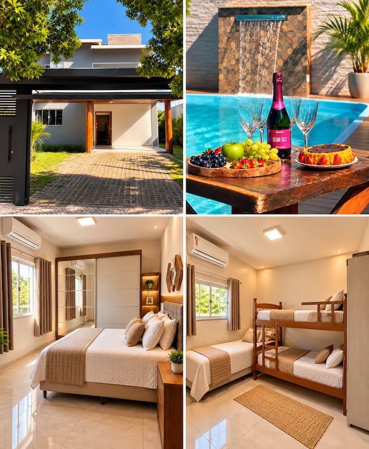 Casa Luxo 2 Quadras Praça Central - Bonito