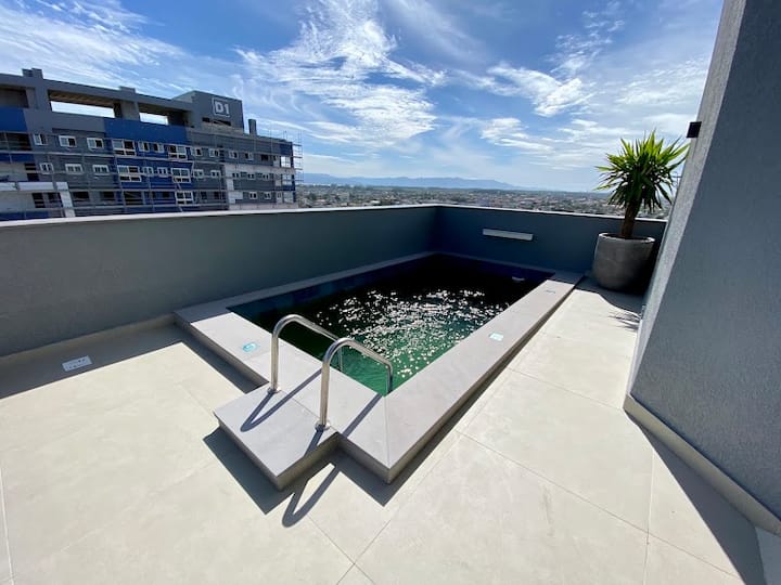 Piscina Rooftop | 2 Quartos, Ar E Perto Do Mar - Capão da Canoa