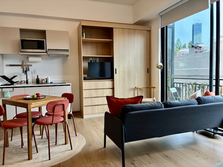 Brad New Studio Location Balcony & Laundry - Mexique